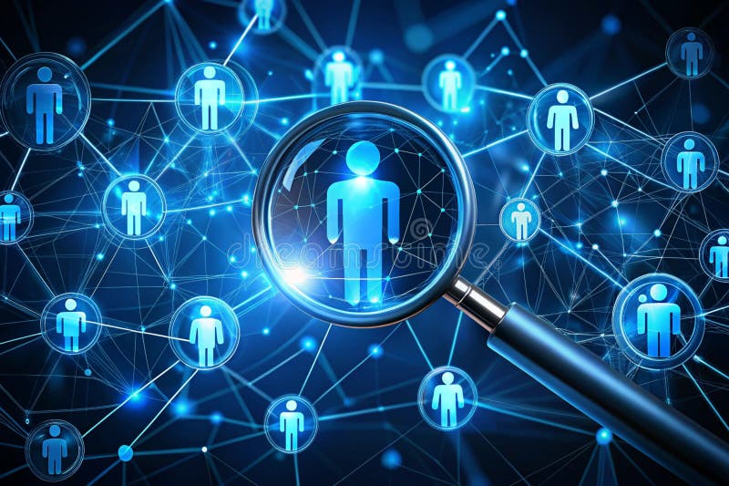 Digital Identity Analysis with Magnifying Glass Generative Ai Stock ...