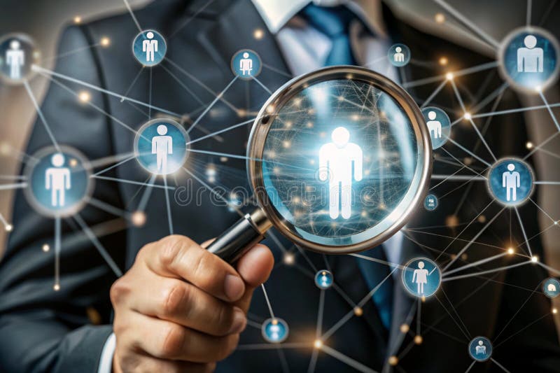 Digital Identity Analysis with Magnifying Glass Generative Ai Stock ...