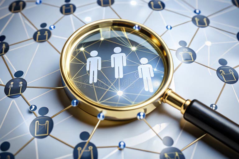 Digital Identity Analysis with Magnifying Glass Generative Ai Stock ...