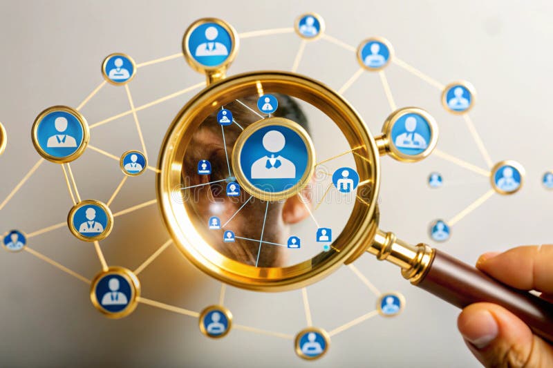 Digital Identity Analysis with Magnifying Glass Generative Ai Stock ...