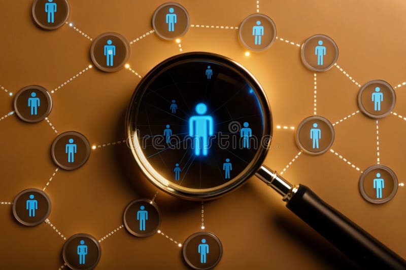 Digital Identity Analysis with Magnifying Glass Generative Ai Stock ...