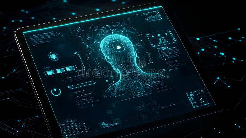 Digital Identity: Biometric Data Visualization on a Futuristic ...