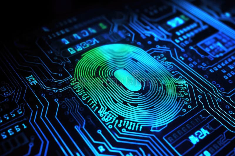 Digital Identity Fingerprint Safety Scanner Access Computer Secure ...