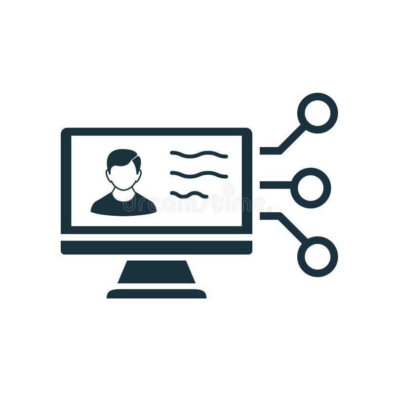 Digital Identity Icon. Simple Creative Element. Filled Monochrome ...