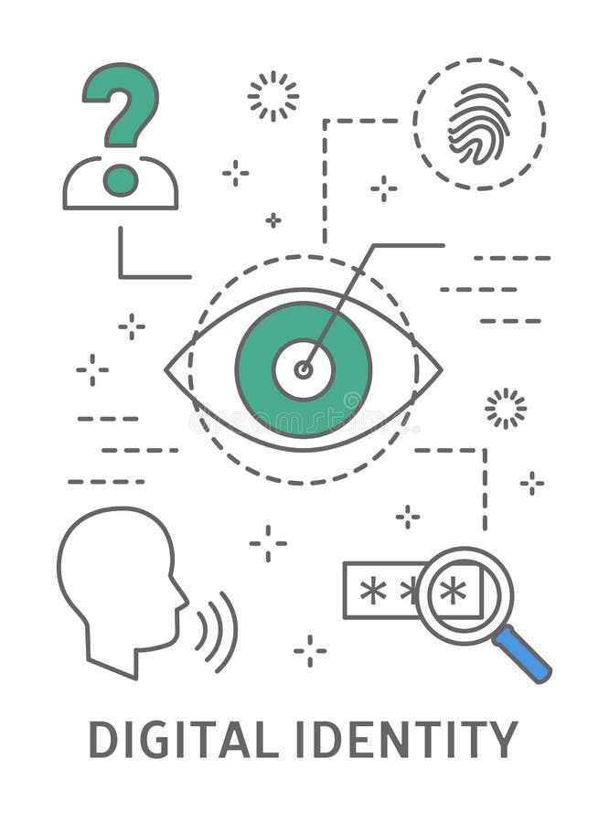 Digital Identity stock illustration. Illustration of advertisement ...
