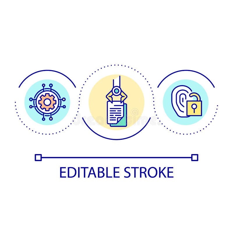 Digital Identity Management Loop Concept Icon Stock Vector ...