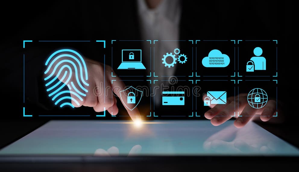 Digital Identity Protection and Biometric Authentication Latch Stock ...