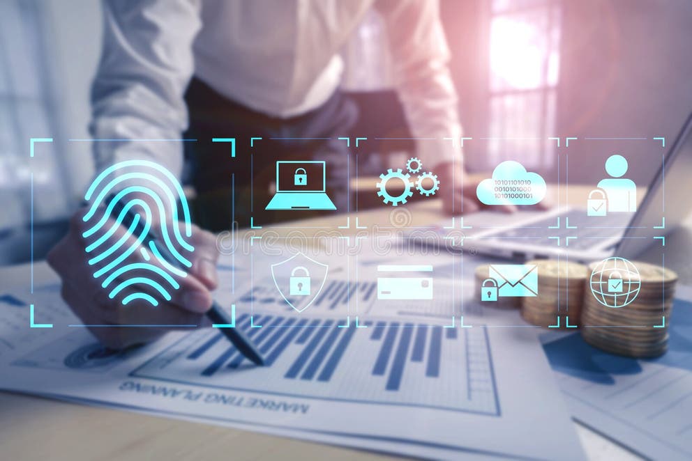 Digital Identity Protection and Biometric Authentication Vouch Stock Photo - Image of cloud ...