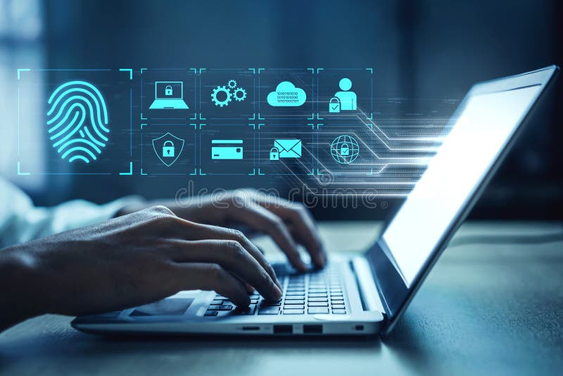 Digital Identity Protection and Biometric Authentication Vouch Stock Image - Image of storage ...