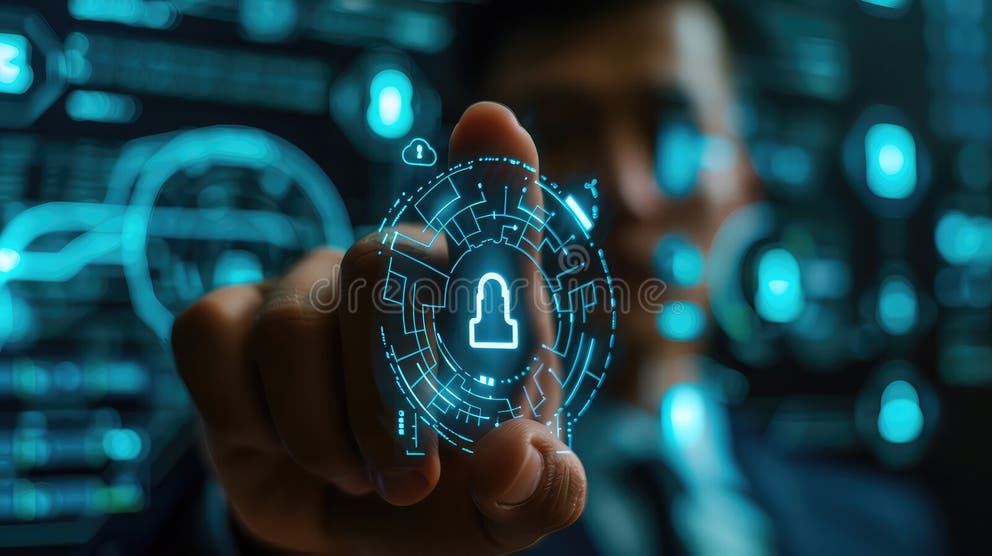 Digital Identity: Secure Access and Cyber Protection Stock Photo ...