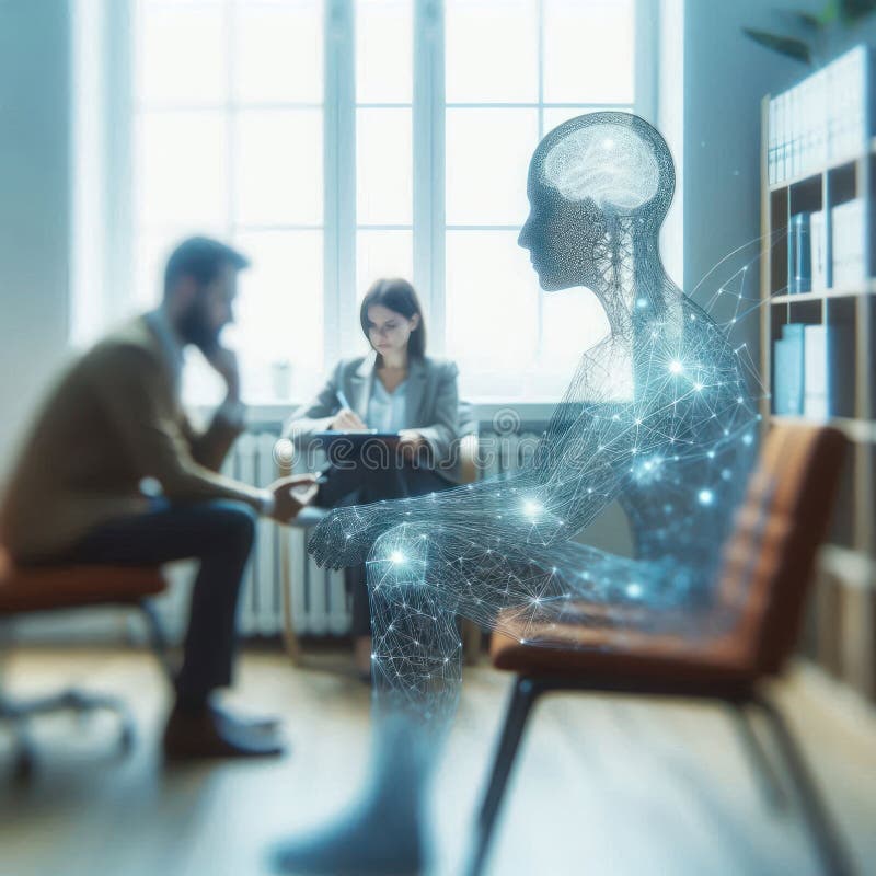 Digital Identity in a Therapy Session. Space for Text. Stock Image ...