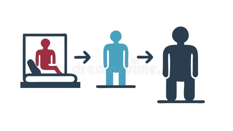 Digital Identity Virtual Persona Transformation, Vector Design ...