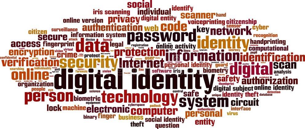 Digital Identity Word Cloud Stock Vector - Illustration of information ...