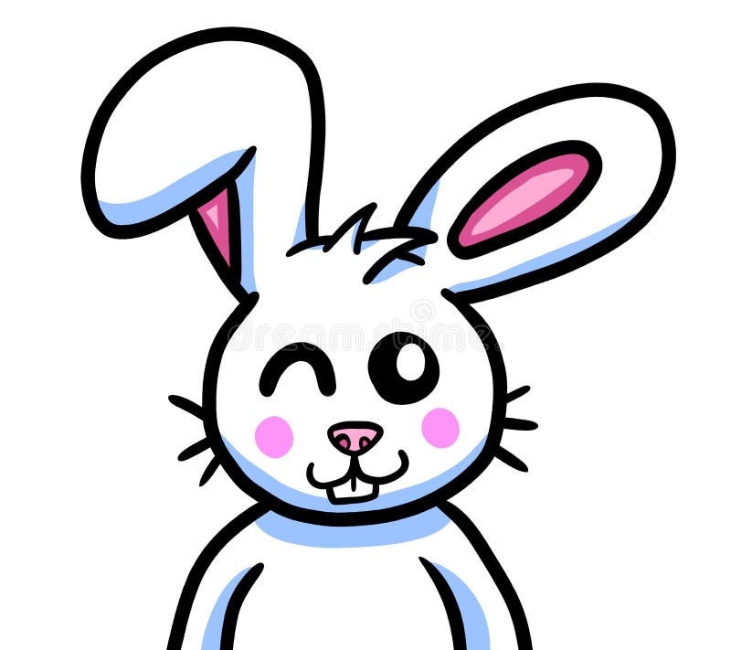 Adorable Winking Easter Bunny Stock Illustration - Illustration of card ...