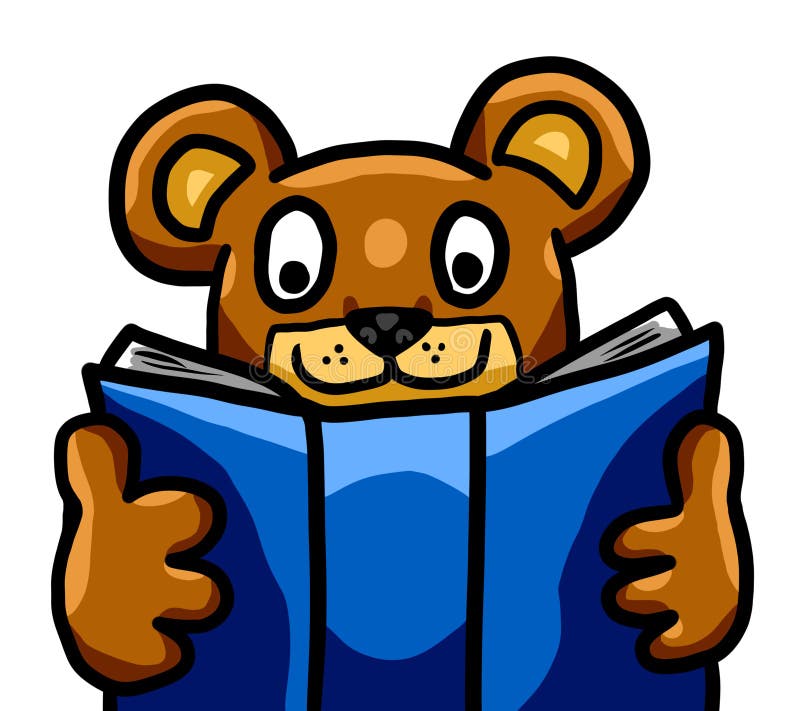 Adorable Teddy Bear Studying Stock Illustration - Illustration of bear ...