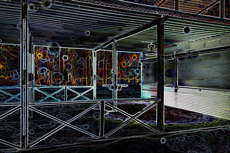 Digital Architecture Postcard Background Effect Stock Image - Image of ...