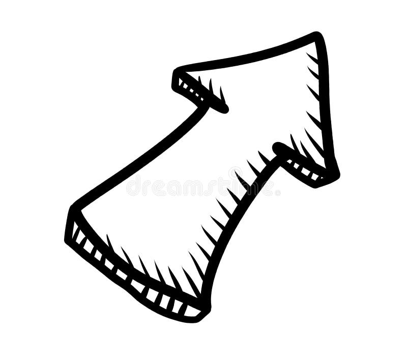 Epic Arrow Doodle stock illustration. Illustration of point - 118688787
