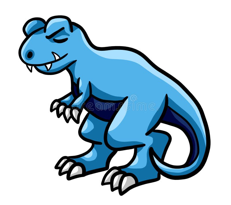 Big Sleeping Blue T Rex stock illustration. Illustration of comic ...
