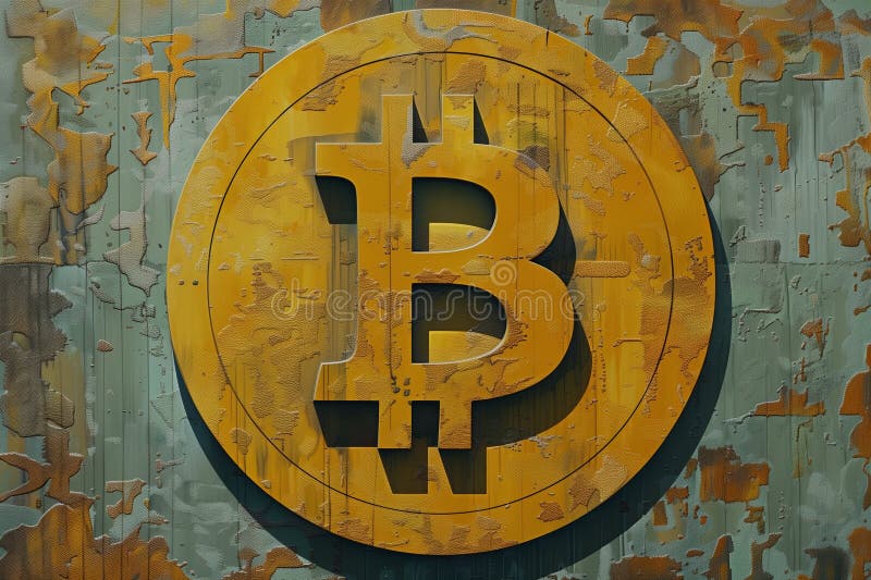 A Digital Illustration of the Bitcoin Logo. Stock Illustration ...