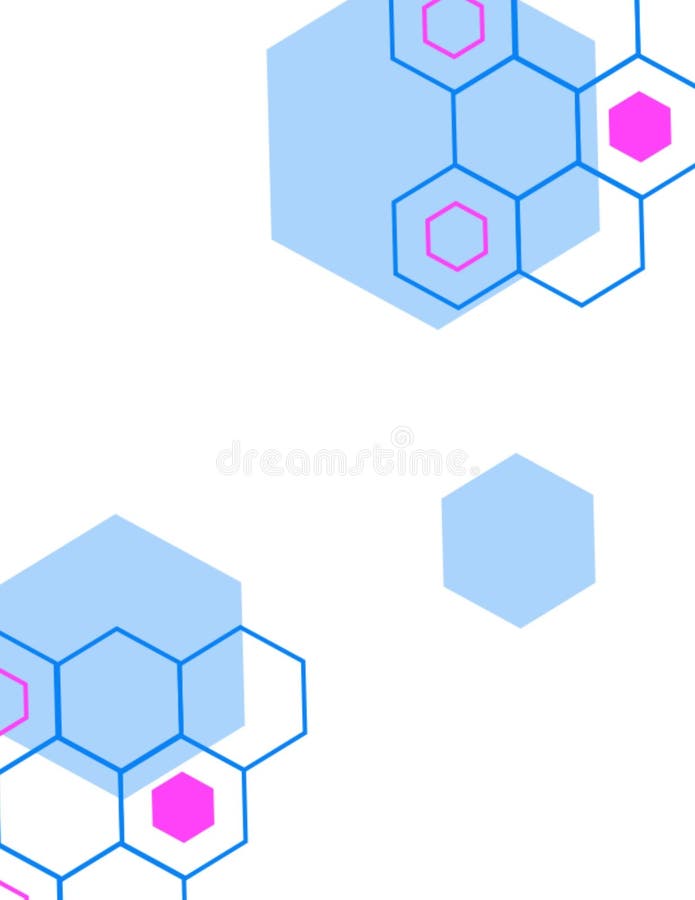 Digital Illustration of a Blank Background Design with Hexagonal ...