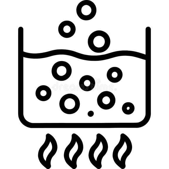 Boiling Point Bubbles Outline Vector AI Generated Stock Illustration ...