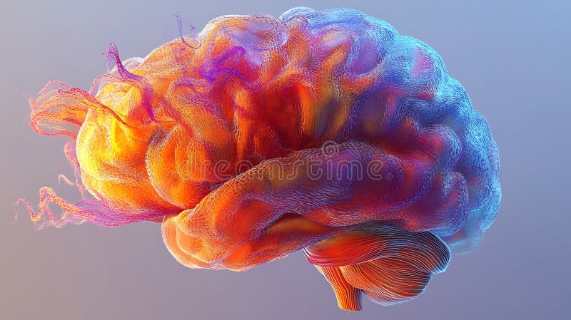 Digital Illustration Brain Memory Emotion Stock Illustration ...