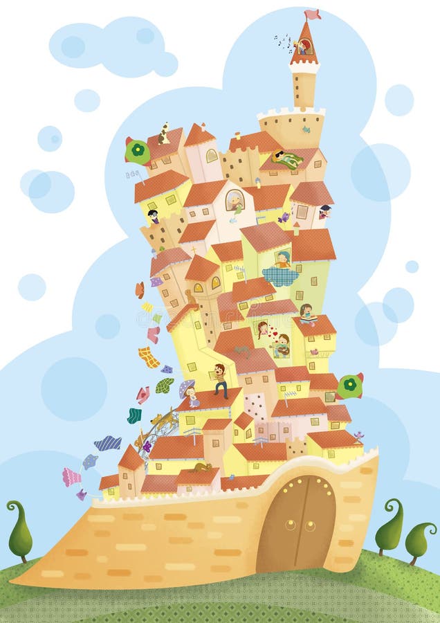 Boot castle illustration stock illustration. Illustration of funny ...