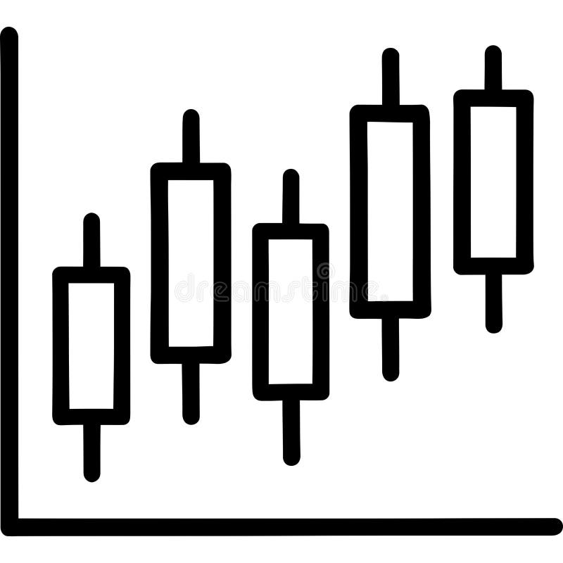 Candlestick Chart Outline Vector AI Generated Stock Photo ...