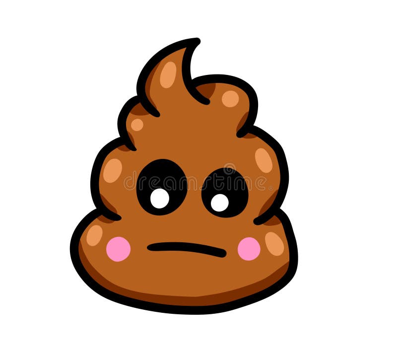 A Cartoon Bored Poop Emoticon Stock Illustration - Illustration of ...