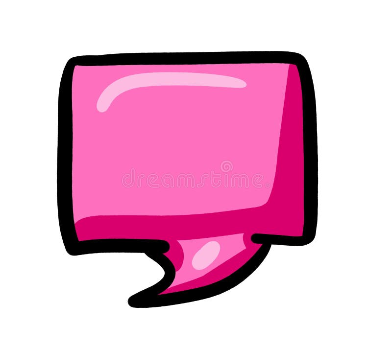 Epic Pink Comic Chat Icon stock illustration. Illustration of speak ...