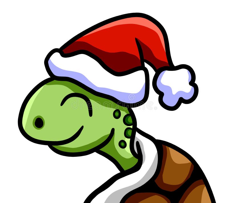 Christmas turtle cartoon stock vector. Illustration of leisure - 31759079