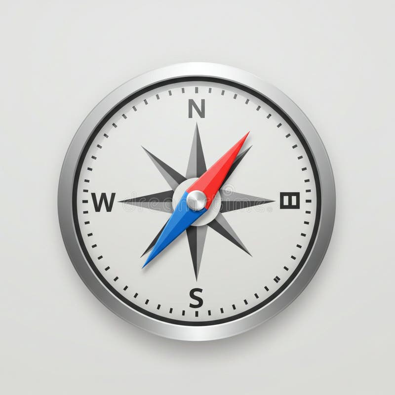 A Digital Illustration of a Classic Compass, Featuring a Circular ...
