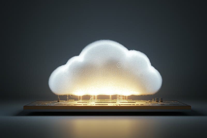 Digital Illustration of Cloud Icon, Storage and Cyber Security Concept ... Digital Illustration of Cloud Icon, Storage and Cyber Security Concept ...