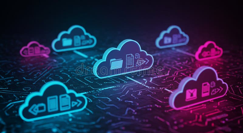 Illustration Symbolizing Cloud Technology Stock Illustrations – 12,230 ...