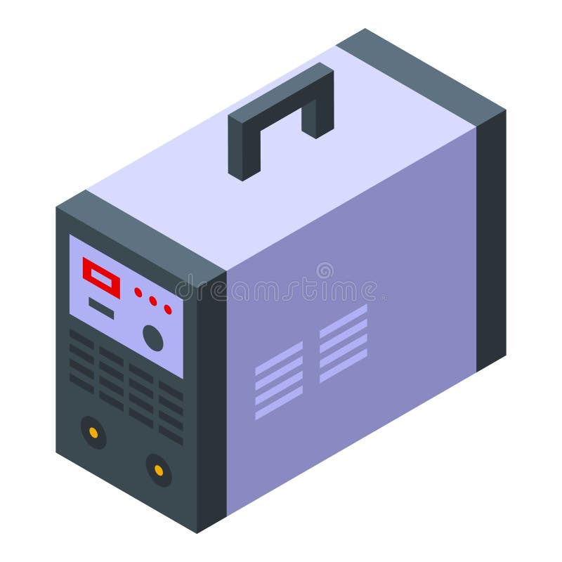 Digital Illustration of a Compact Portable Generator in Isometric View ...