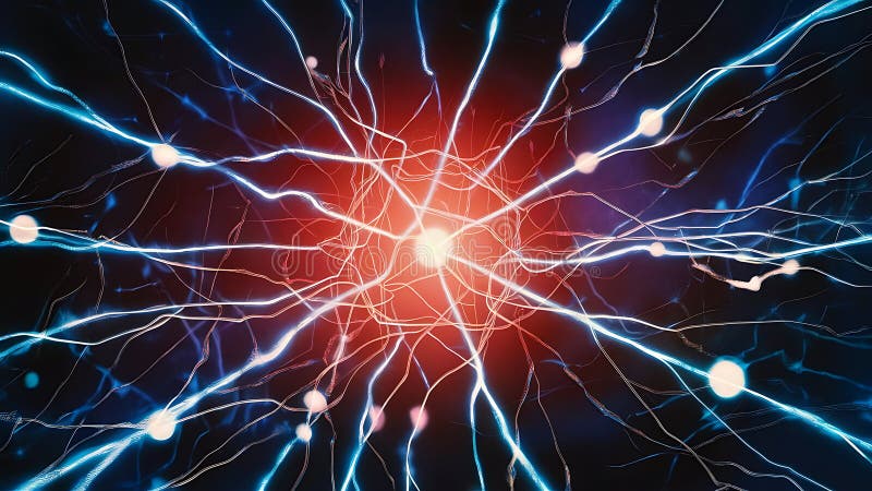 Digital Illustration of Complex Neural Network Pathways Stock Image ...