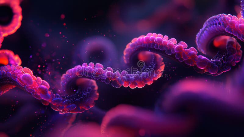 Digital Illustration Complex Organic Structure Vibrant Color Palette ...