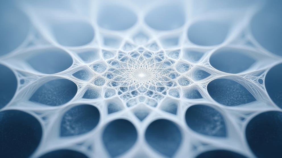 A Digital Illustration of a Complex, Symmetrical Pattern in Shades of ...