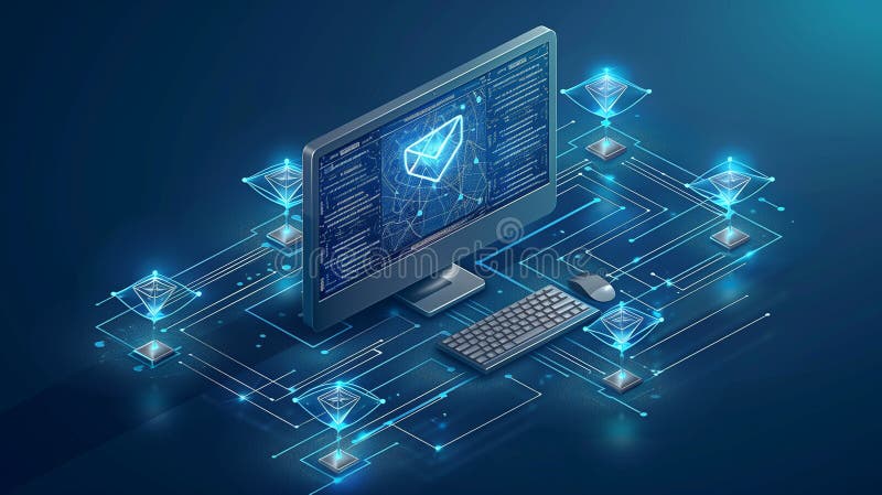 Computer Network Nodes Stock Illustrations – 4,346 Computer Network ...