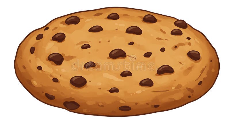 A Digital Illustration of a Cookie Featuring a Round, Slightly ...