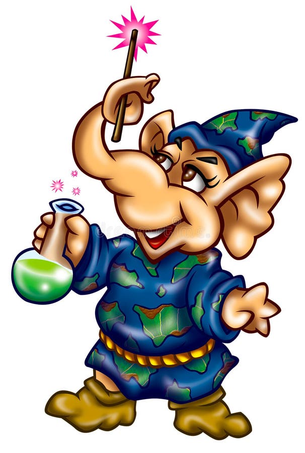 Elephant Magician stock illustration. Illustration of elephant - 182415566
