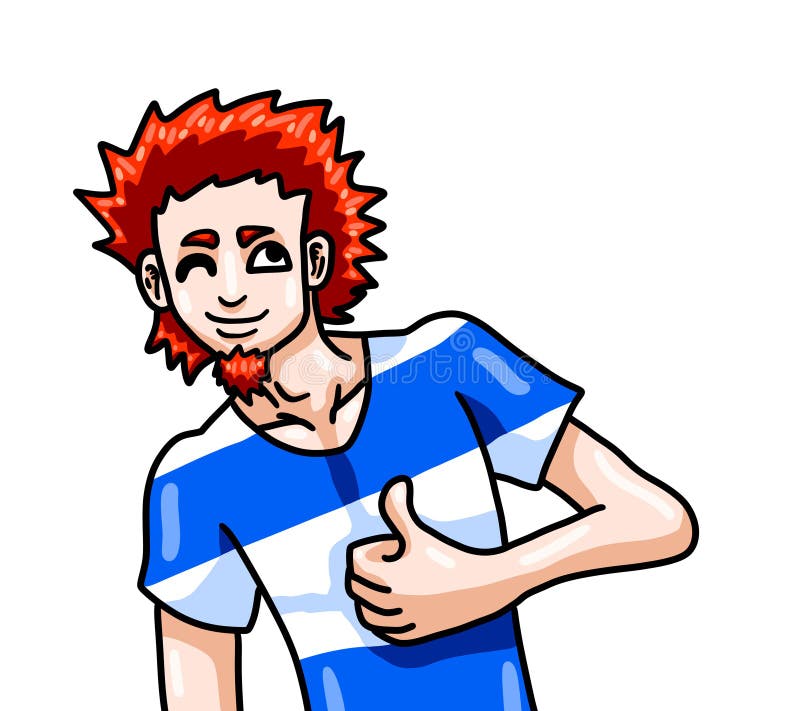 A Cute Handsome Ginger Man stock illustration. Illustration of drawing ...