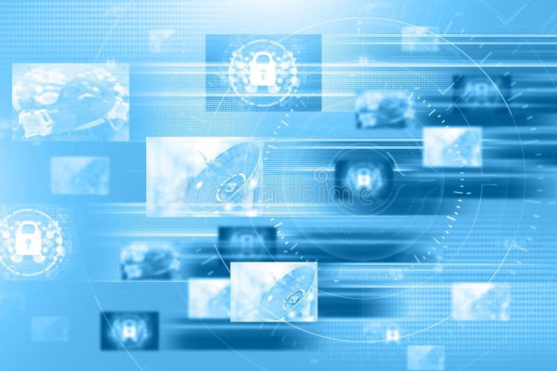 Digital Illustration of Cyber Security Concept Stock Illustration ...