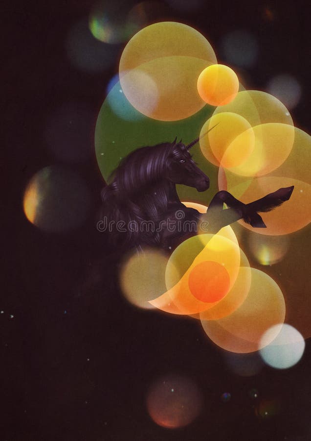 Unicorn Portrait with Yellow Bokeh Stock Illustration - Illustration of ... Unicorn Portrait with Yellow Bokeh Stock Illustration - Illustration of ...