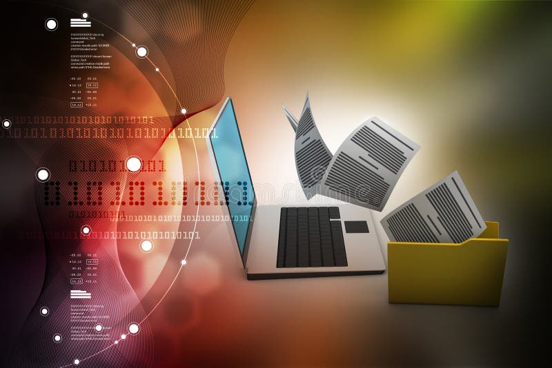 Transferring Information To a Cloud Network Server Stock Illustration ...