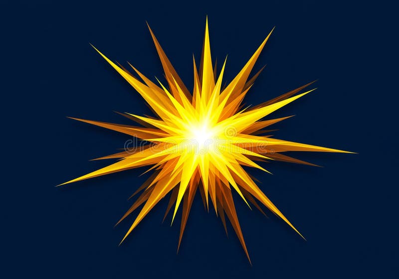 A Digital Illustration Depicting an Explosive Star-like Pattern with ...