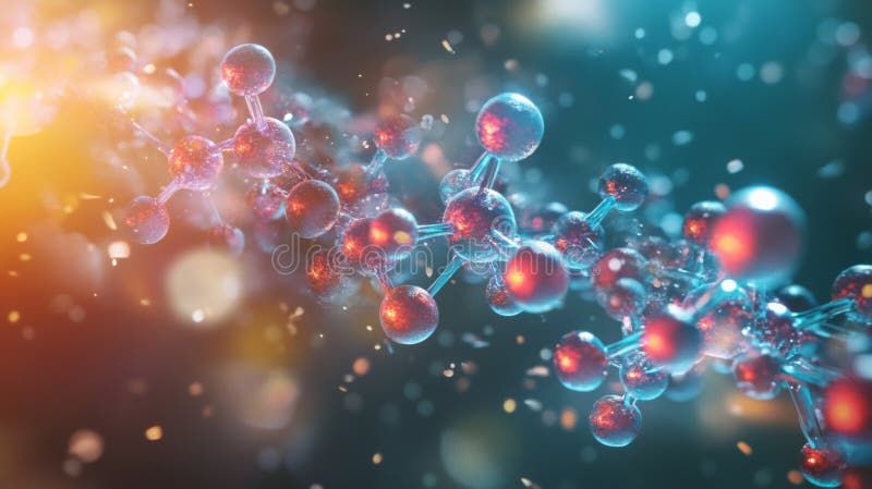 Digital Illustration Depicting Molecule Complex Structure Stock Photos ...