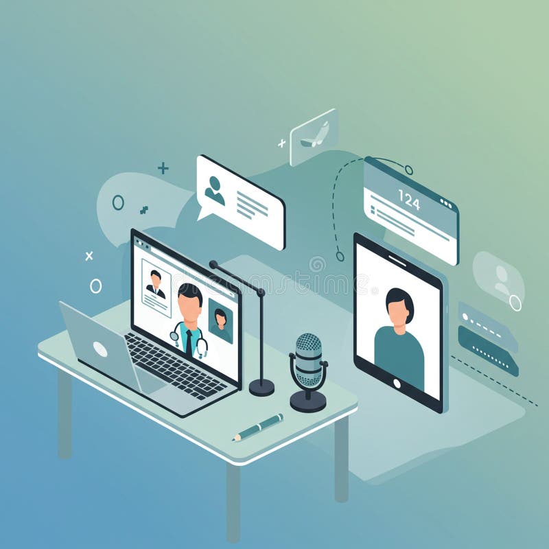 Virtual Communication by E-mail Stock Vector - Illustration of coding ...