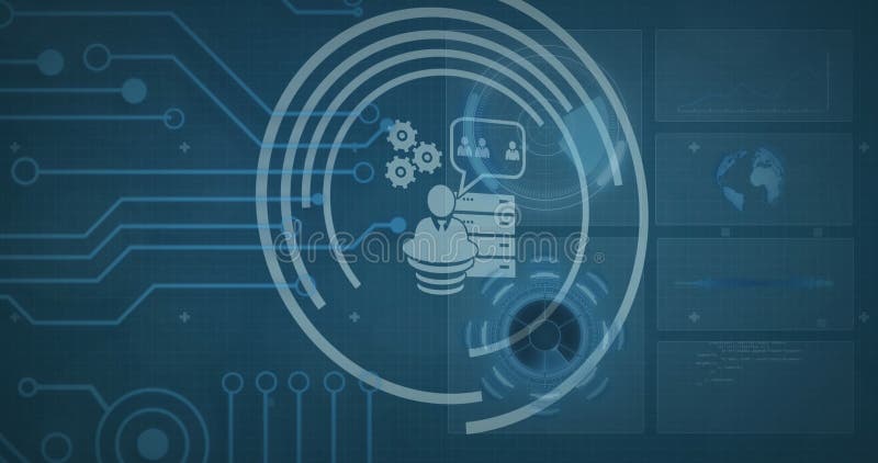 A Digital Illustration Depicts Cloud Computing and Data Management ... A Digital Illustration Depicts Cloud Computing and Data Management ...