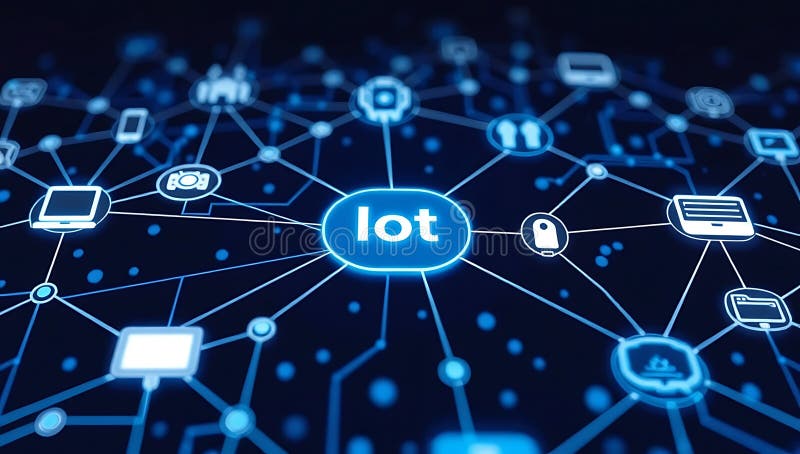 Internet of Things Network Showcasing Interconnected Devices Stock ...
